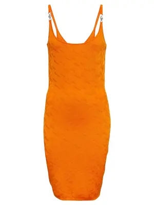Versace Medusa '95 La Greca Jacquard Minidress - Orange