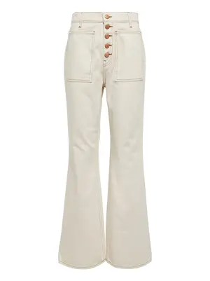 Ulla Johnson Lou High-rise Flared Jeans - White