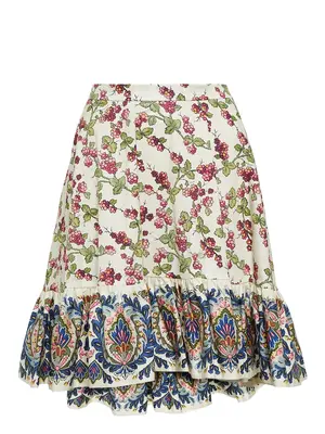 Etro Printed Cotton Mini Skirt - Multicoloured