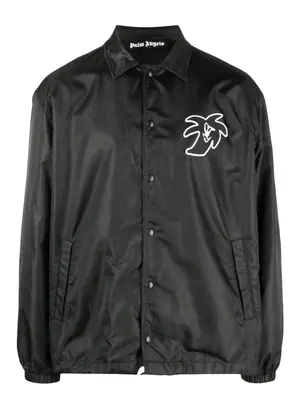 Palm Angels Logo-patch Lightweight Jacket - Black