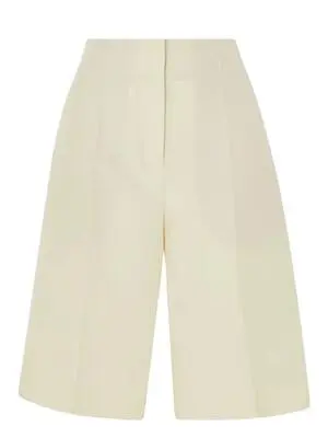 THE ROW Flash Wool And Silk-blend Shorts - Ivory