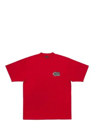 Balenciaga Logo-print Cotton T-shirt - Red