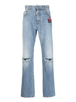 Dsquared2 Logo Bootcut Jeans - Blue