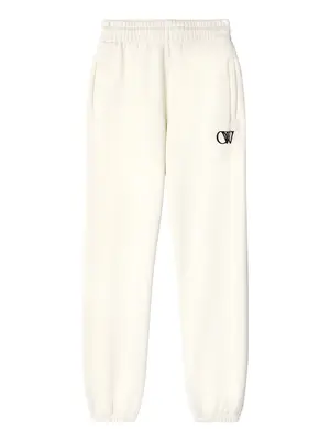 Off-White Print Cotton Track Pants - White