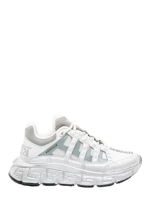 Versace Trigreca Leather Sneakers - White