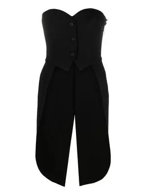 Moschino Asymmetric Virgin-wool Top - Black