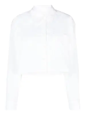Ba&sh Long-sleeve Cropped Shirt - White