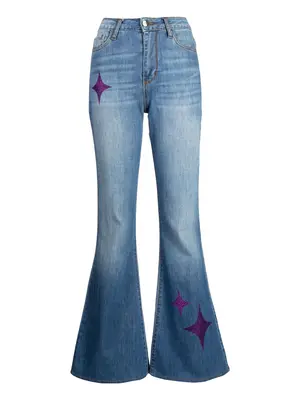 MADISON.MAISON Star-print Flared Jeans - Blue