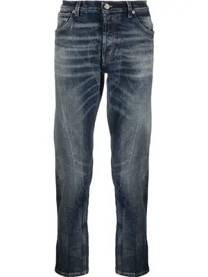 DONDUP Whiskering-effect Straight Leg Jeans - Blue