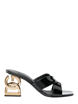 Dolce & Gabbana 3.5 85mm Leather Mules - Black