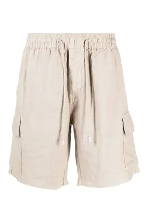Vilebrequin Logo-patch Linen Shorts - Neutrals