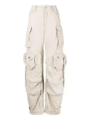 Attico High-waisted Cargo Trousers - Neutrals