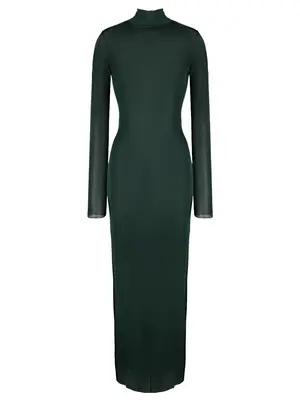 SAINT LAURENT Roll-Neck Knitted Maxi Dress