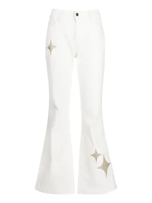 MADISON.MAISON Star-print Flared Jeans - White
