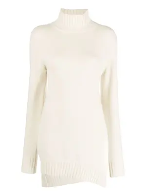 JIL SANDER Asymmetric-hem Jumper - Neutrals