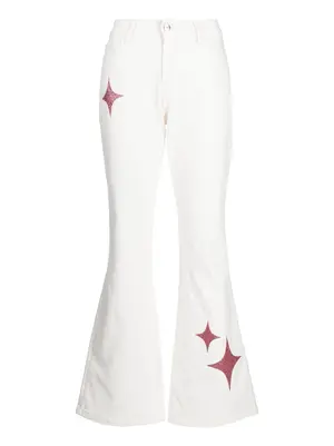 MADISON.MAISON Star-print Flared Jeans - White