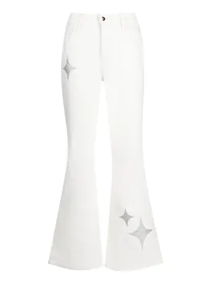MADISON.MAISON Star-print Flared Jeans - White