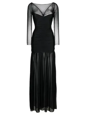 ATU BODY COUTURE Atu Body Couture Ruched Tulle Gown