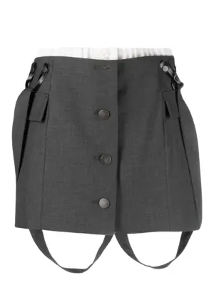 Remain Birger Christensen Suspenders Miniskirt - Grey