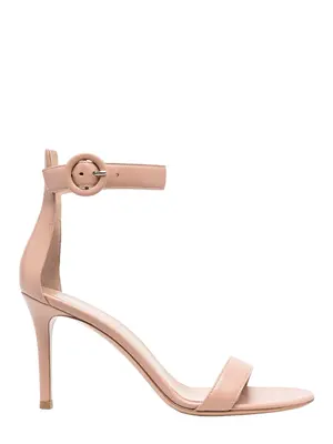 GIANVITO ROSSI Portofino 100mm Leather Sandals - Pink