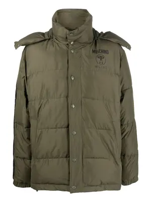 Moschino Padded Hooded Coat - Green