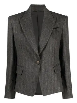 Brunello Cucinelli Single-breasted Blazer - Grey