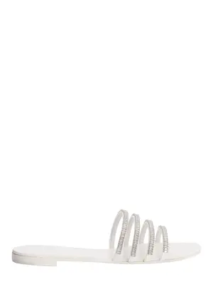 GIUSEPPE ZANOTTI Iride Crystal-embellished Sandals - White