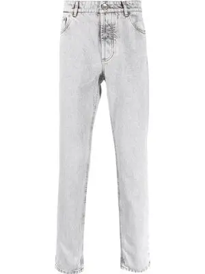 Brunello Cucinelli Mid-rise Tapered-leg Jeans - Grey