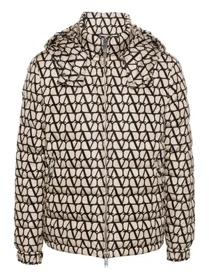 Valentino Garavani Toile Iconographe Down Jacket - Neutrals