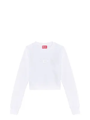 DIESEL F-slimmy-od Cropped Sweatshirt - White