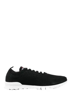 Kiton Logo-embroidered Low-top Sneakers - Black