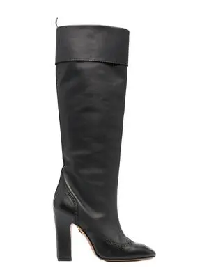 Thom Browne Brogued Knee-high Boots - Black