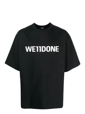 We11Done Logo-print T-shirt - Black