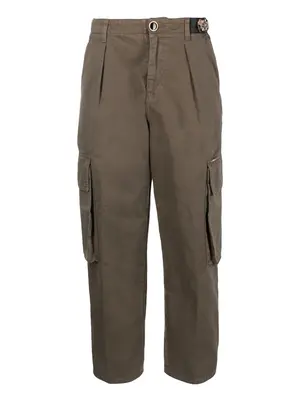 Liu Jo Floral-embellished Cargo Trousers - Brown