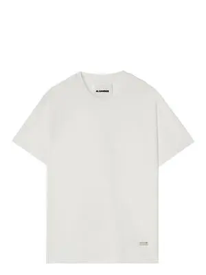 JIL SANDER Logo-plaque Cotton T-shirt - White