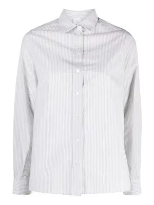 Eleventy Long-sleeve Striped Shirt - Neutrals