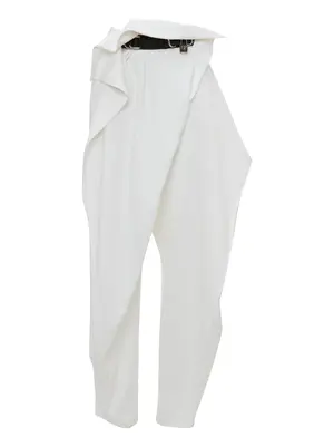 JW Anderson Folded-waist Straight Trousers - White