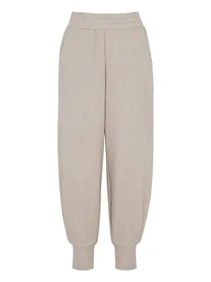 Varley Relaxed Stretch-jersey Sweatpants - Taupe