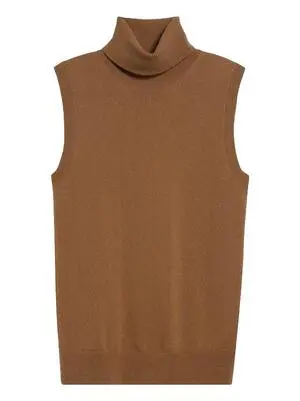 MICHAEL KORS Michael Kors Collection Sleeveless Cashmere Turtleneck Sweater
