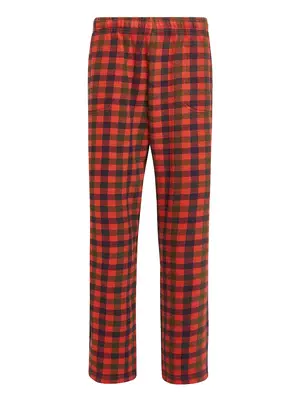 ERL Checked Cotton Straight Pants - Multicoloured