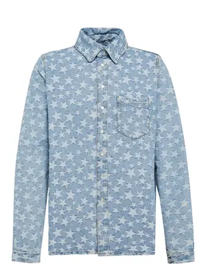 ERL Jacquard Denim Overshirt - Blue
