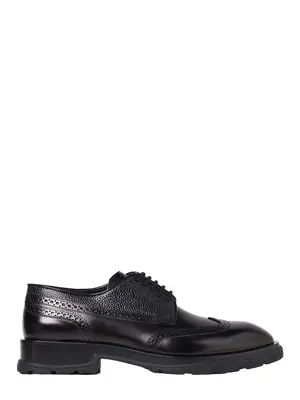 Alexander McQueen Derby In Leather - Black