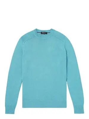 Loro Piana Cotton And Silk-blend Sweater - Blue
