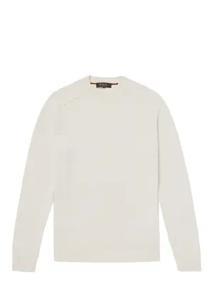 Loro Piana Cotton And Silk-blend Sweater - Neutrals