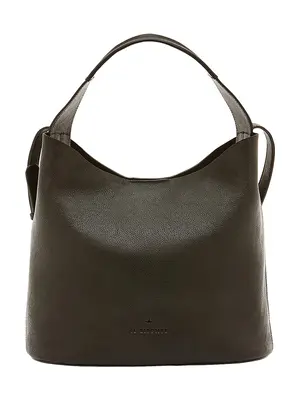 Il Bisonte Le Laudi Leather Bucket Bag - Black