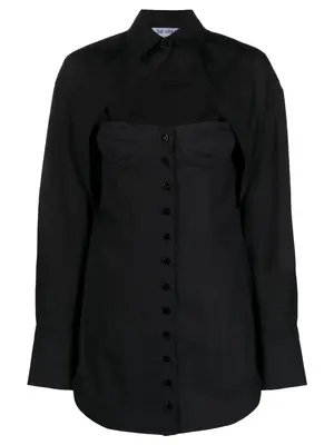 ATTICO The Attico Cut-Out Bustier Shirtdress