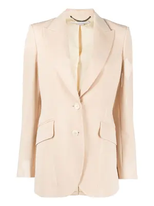 Stella McCartney Single-breasted Wool-blend Blazer - Neutrals