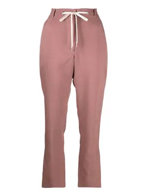 Eleventy Drawstring Chambray Trousers - Pink