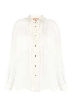 Michael Kors Ruffled Buttoned Shirt - Neutrals