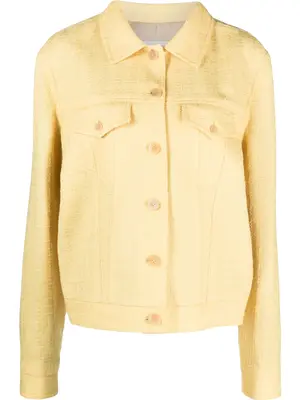 Giuliva Heritage Spread-collar Shirt Jacket - Yellow
